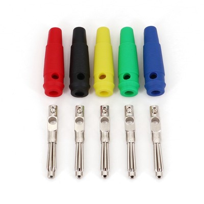10Pcs 4mm Male Stackable Screw Type Banana Plug Connector Brass High ...