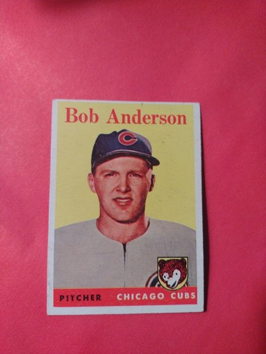 1958 TOPPS BASEBALL #209 Bob Anderson Chicago Cubs Rookie VG Crease | eBay