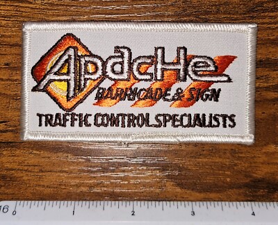 Apache Barcode & Sign Traffic Control Vintage Marketing Brand Company Hat Patch | eBay