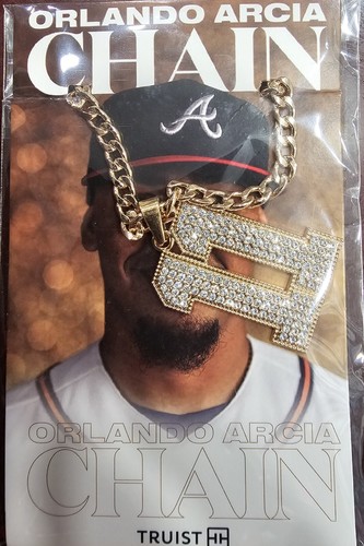 Orlando Arcia Chain #11 Atlanta Braves SGA 7/23/24 | eBay