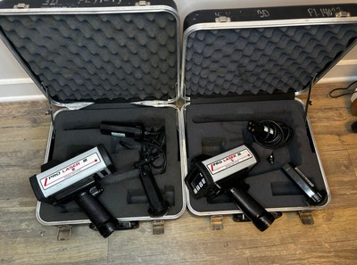 2 POWERED ON Kustom Signals Pro Laser III Radar Guns Case & Batteries ...