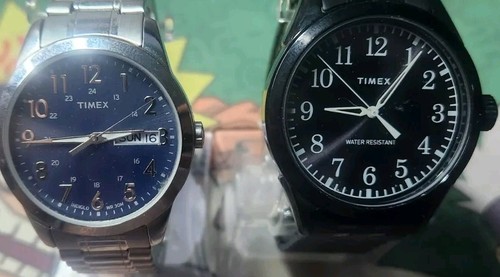 TWO Watches Lot! Timex Men's South Street Two Tone Indiglo Day/Date ...