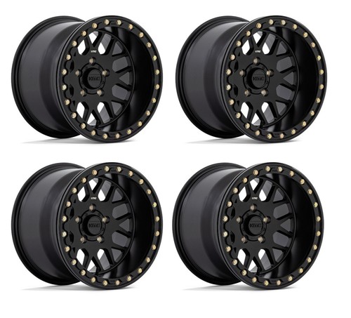 KMC KS235 Grenade Beadlock Wheels Sand Paddle Tire 15x6 15x10 Polaris ...