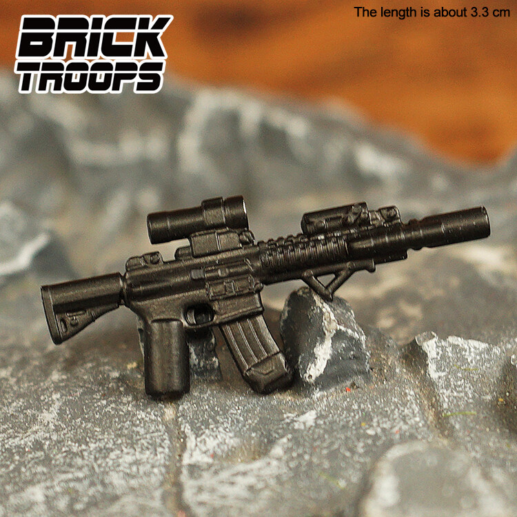 Custom M4 Rifle Variants for Minifigures -Pick Color!- NEW Brick Troops ...