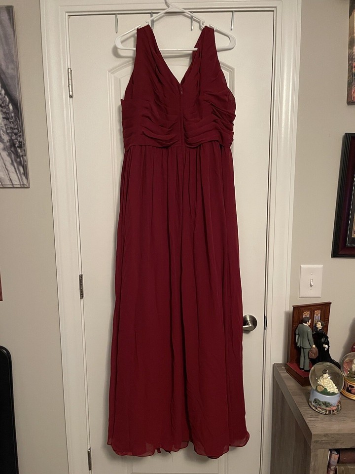 Bridesmaid Prom Dress Maroon Burgundy Red Altered To Fit Size 22/24 ...