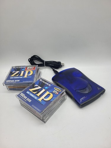 Iomega Zip 250 External Disk Drive USB Powered Tested Working With 8 ...