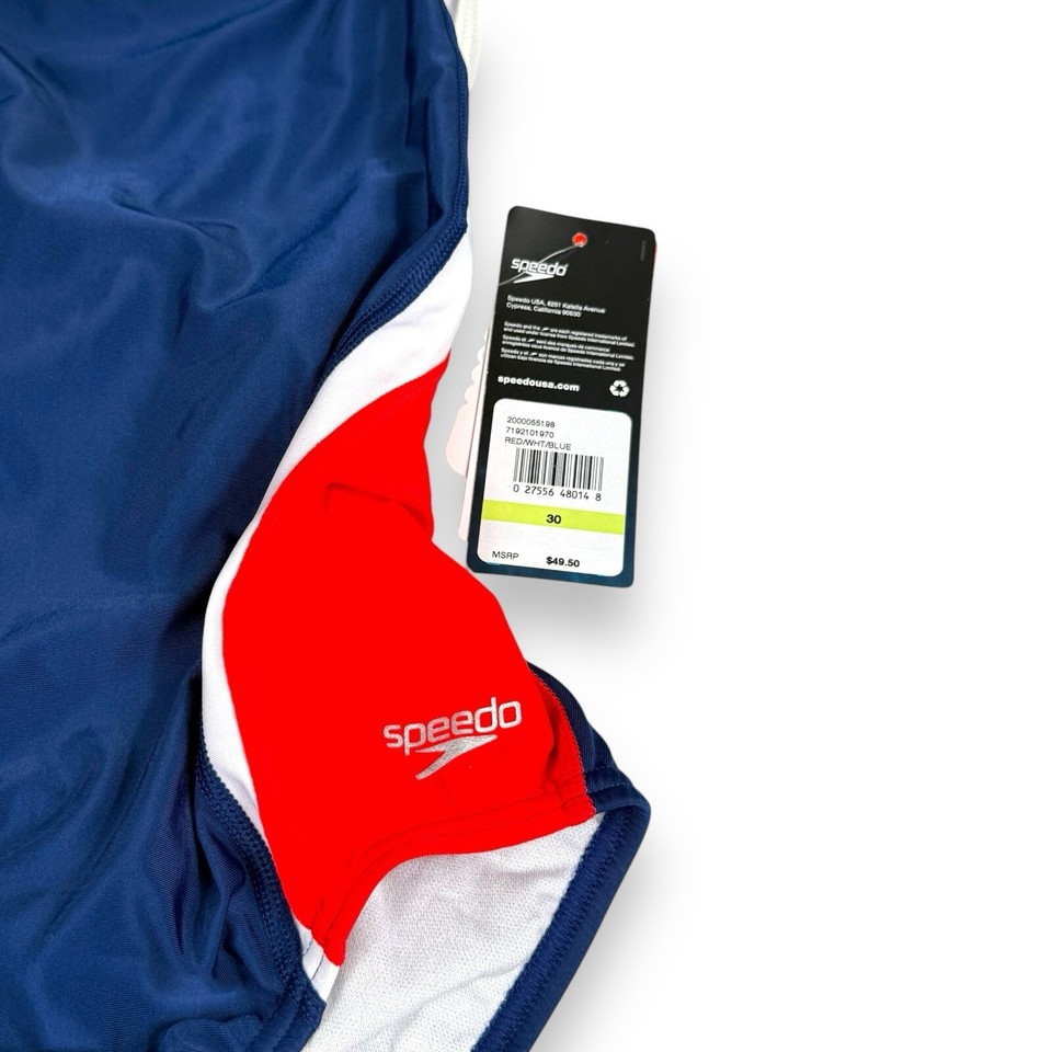 Speedo Women’s ProLT Relay Back One-Piece Swimsuit Red/White/Blue ...