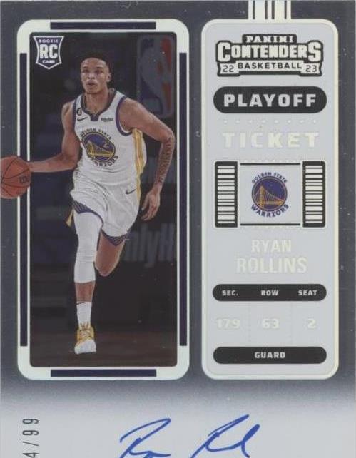 2022-23 Panini Contenders - Rookie Ticket Autograph Ryan Rollins #121 ...