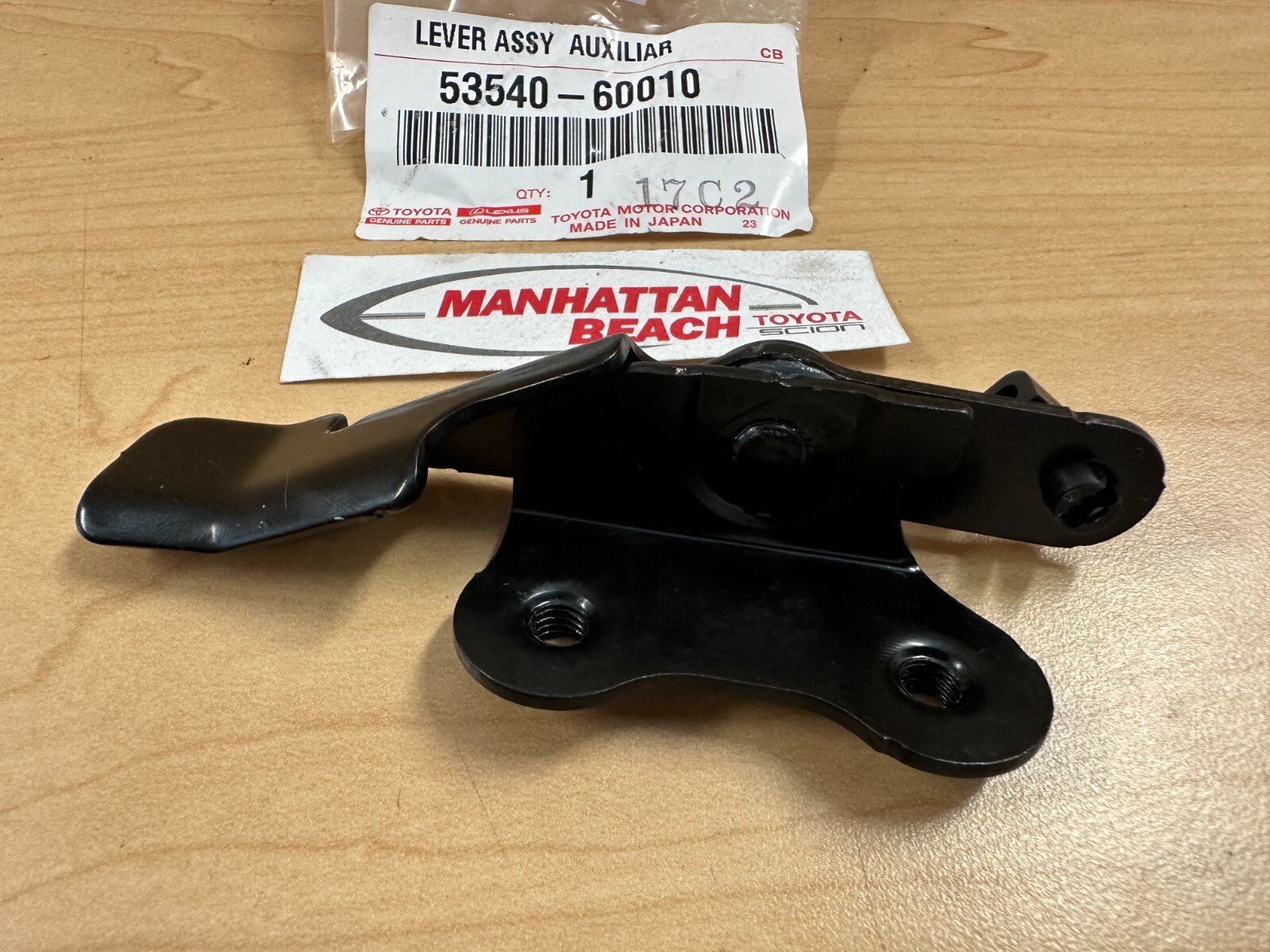 03-09 4RUNNER HOOD LEVER AUXILIARY CATCH RELEASE 53540-60010 GENUINE ...