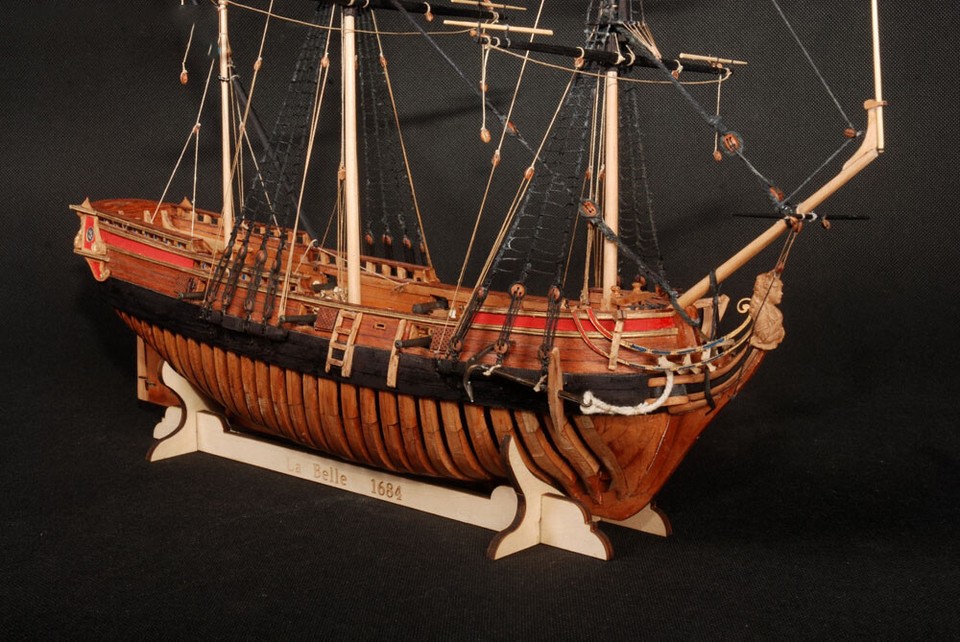 La Belle 1684 Scale 1:48 450mm 17.7" Full Ribs POF Wood Model Ship Kit ...