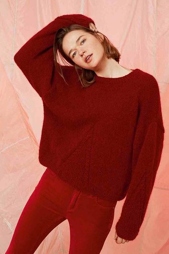 Sweater - Lang Yarns Malou Light - Model package knitting package with ...