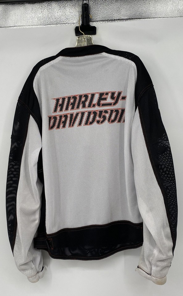 Harley-Davidson Mens Black White Colorblock American Bike Riding Jacket ...
