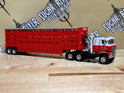 DCP 1/64 International Cab Over And Livestock Trailer Semi Truck Farm ...