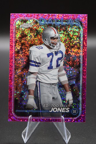Ed "Too Tall" Jones 2024 Topps Chrome #49 Pink Speckled #/399 Dallas ...