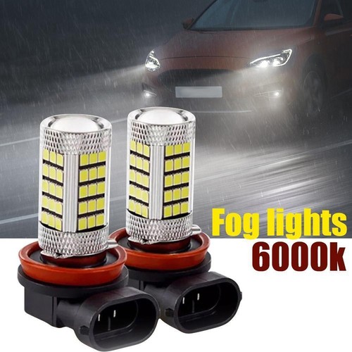 2pcs H8 LED Bulbs for Car Fog Lights 6000K 3030 SMD LED Fog Lamp Bulbs ...