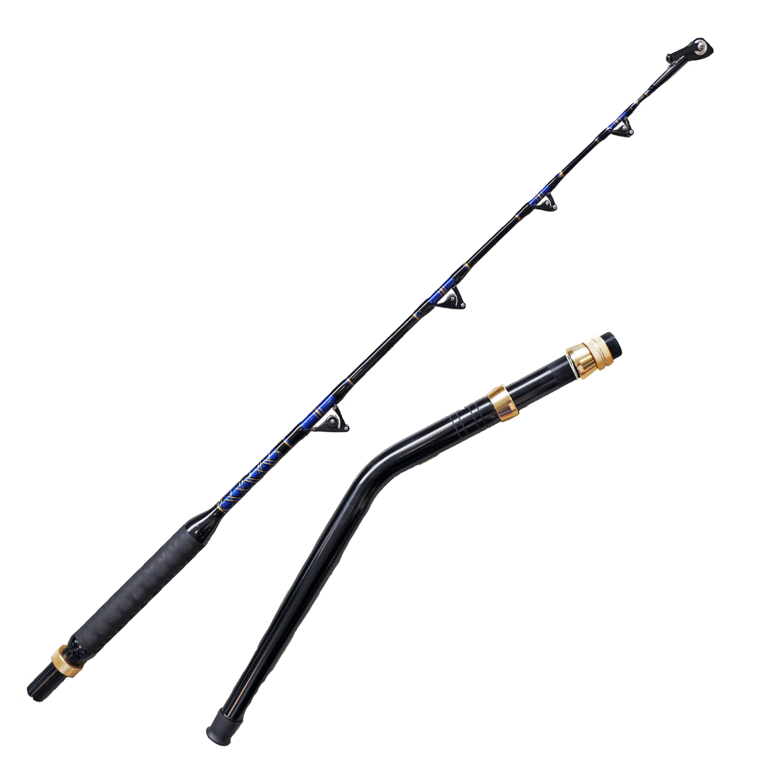 OKIAYA 50-80lb 5'6" Blueline Saltwater Trolling Fishing Rod Bent Butt ...