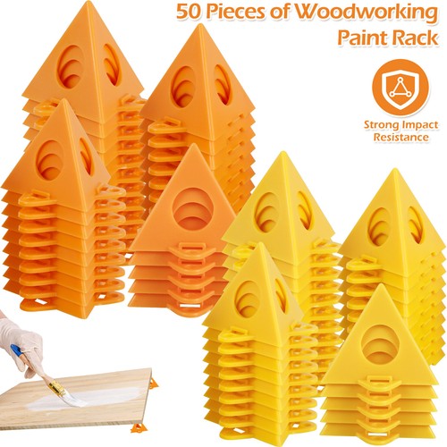 50Pcs Pyramid Painting Stands Plastic Mini Cone Paint Stands Reusable ...