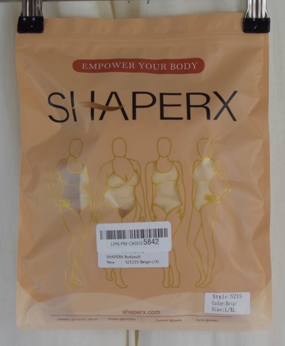 SHAPERX Bodysuit Women 5215 Tummy Control Shapewear Beigie Size L/XL | eBay