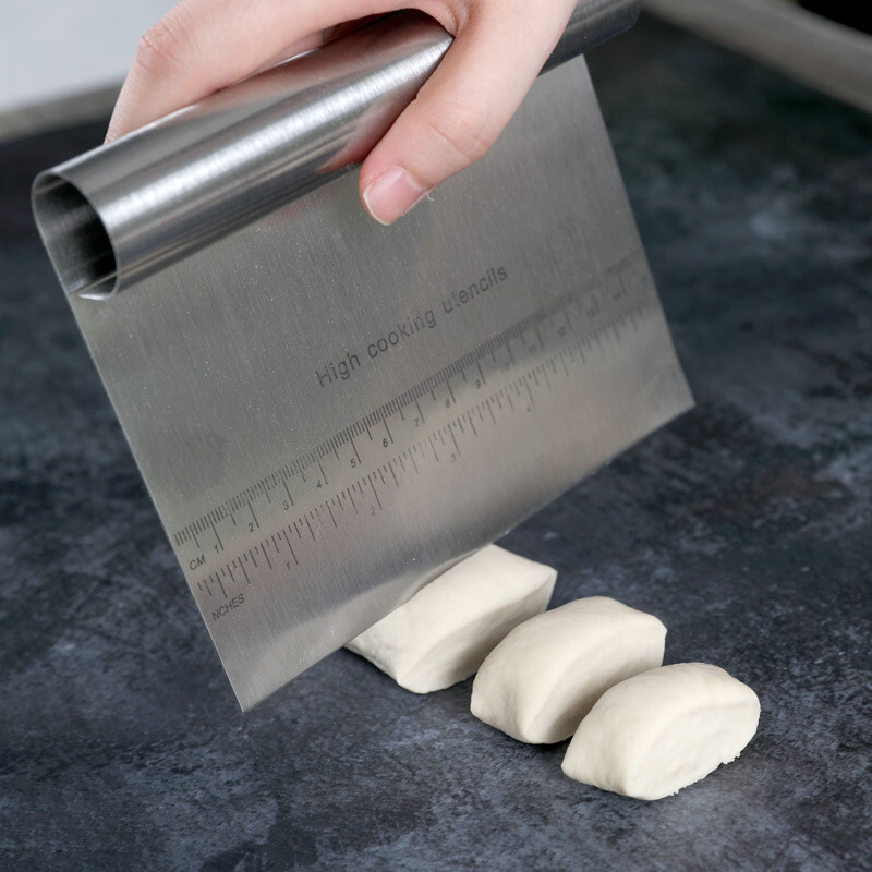 Dough Pastry Pizza Scraper/Cutter/Chopper Stainless Steel with ...