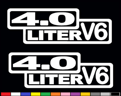 2 V6 4.0 LITER ENGINE DECAL SET 244 245 CI EMBLEM STICKERS | eBay