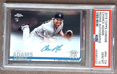 2019 Topps Chrome Chance Adams RC Auto Rookie Card #RA-CA PSA Graded 10 ...