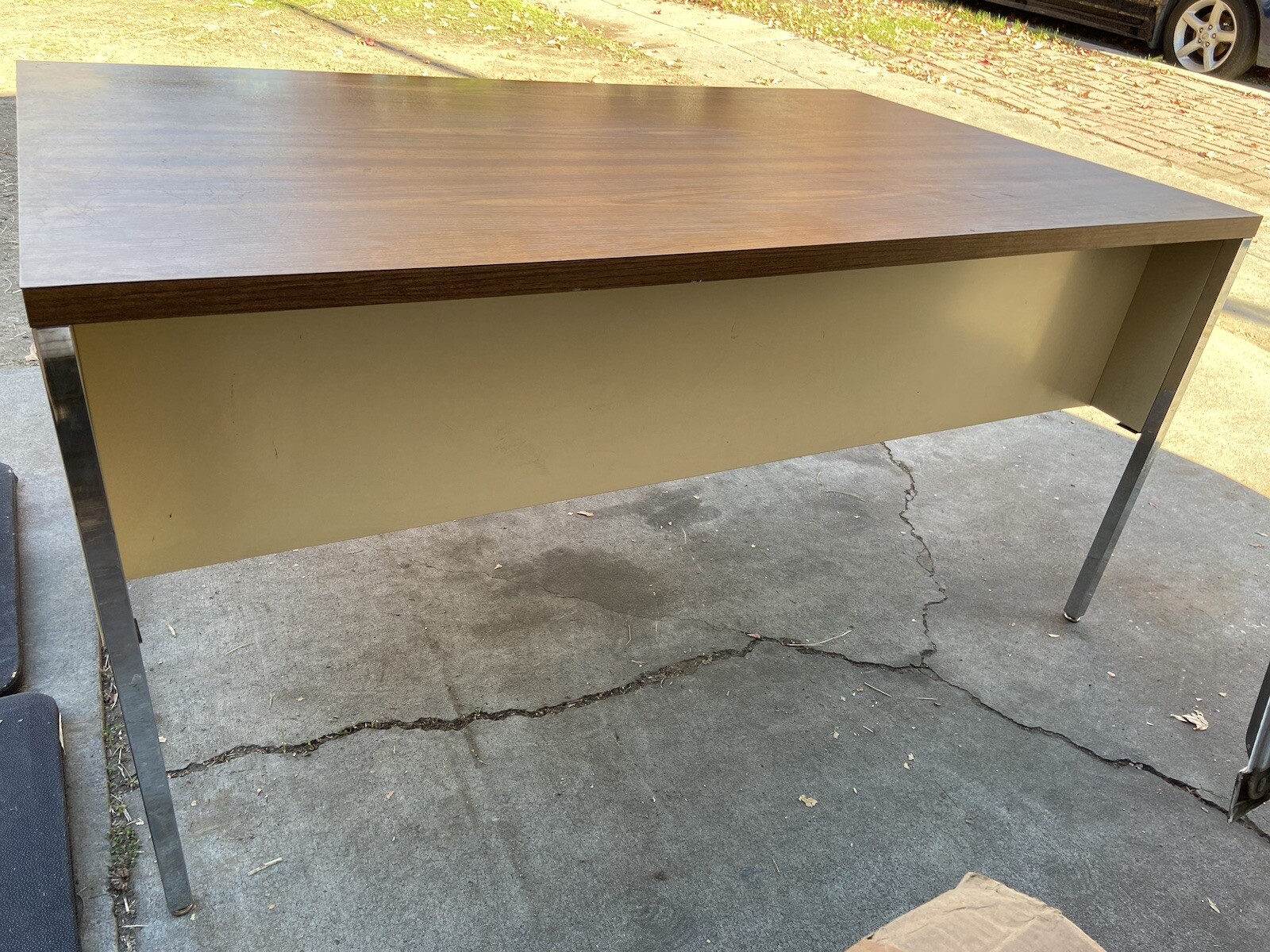 MCM ALLSTEEL Tanker Desk Industrial Steel Metal Office Table | eBay