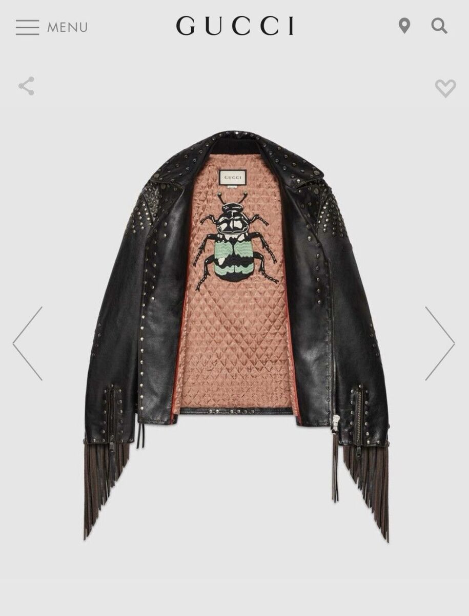 Gucci Studded Fringed Leather Jacket | eBay Gucci Studded Fringed Leather Jacket | eBay