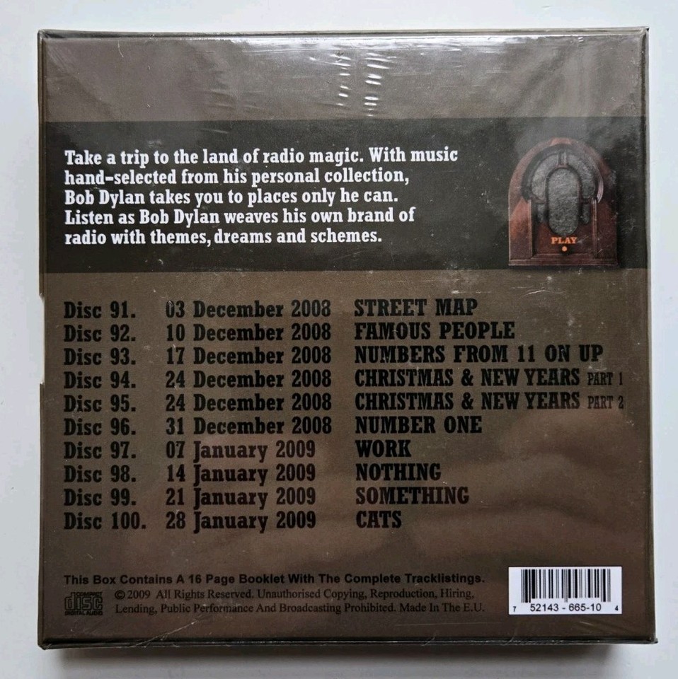 With Your Host Bob Dylan : Box 10 - 10 x CD Box Set NEW & SEALED | eBay UK