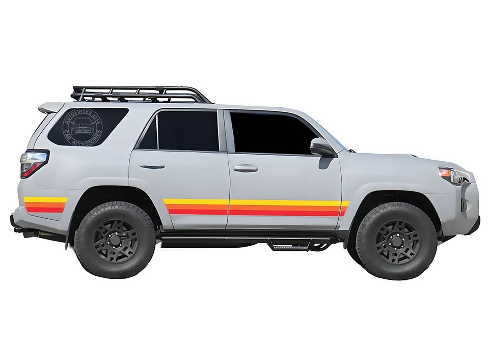 Graphics Tricolor Car Sticker For Toyota 4Runner Side Skirt Stripe ...