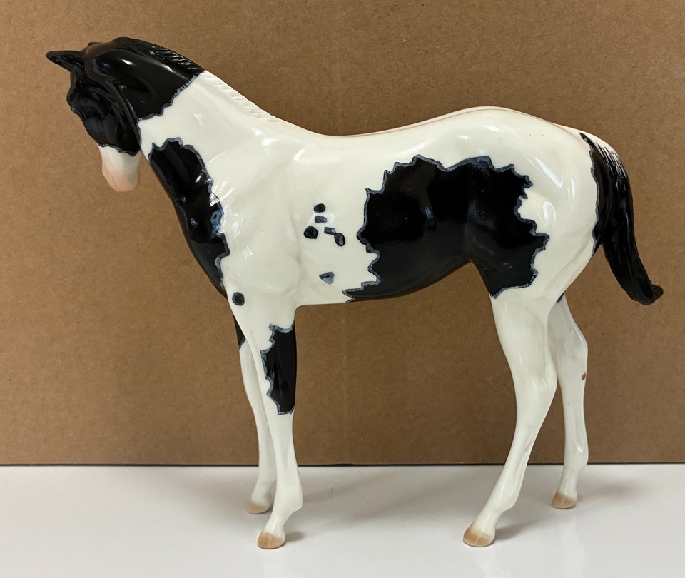 2017 OOAK Peter Stone Horse Pinto Weanling Black Pinto Glossy Mapped ...
