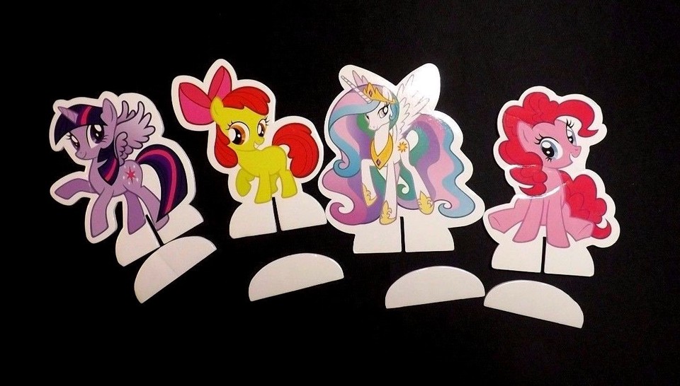 MY LITTLE PONY BOARD GAME PIECES - 4 CARDBOARD PONIES - GAME NAME ...