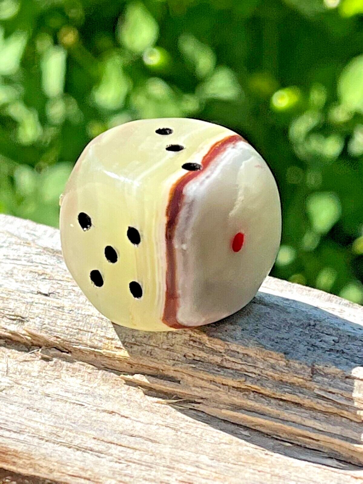 3/4" Green Onyx Dice Strength Stamina Luck Hand-Carved Stone Carving ...