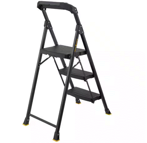 Step Stool Steel 3-Step 300 Lbs Capacity Pro-Grade Load Type IA Duty ...