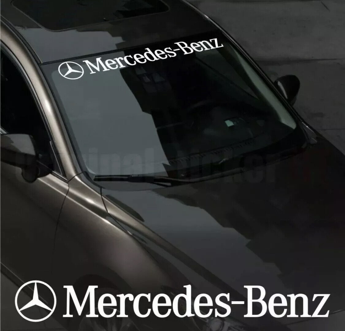 Mercedes Vinyl Decal 2x Black Racing Car Side Door Vinyl Decal