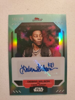 Debra Wilson 2019 Topps Finest Star Wars Aqua Refractor Autograph #132/ ...