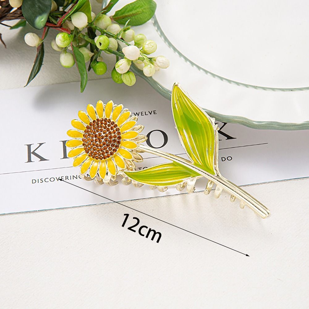 Sense Barrettes Vintage Hair Claw Tulip Flower Grab Flower Metal Hair ...