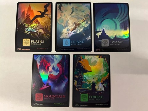 FOIL Basic Land Set of 5 - Full Art Lands - Lost Caverns of Ixalan ...