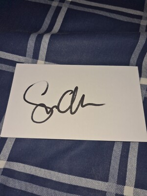 SAM CLAFLIN HAND SIGNED 5 X 3 WHITE CARD PEAKY BLINDERS SIR OSWALD ...