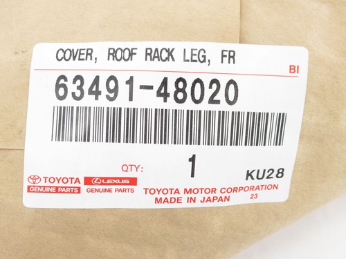 Genuine OEM Toyota 63491-48020 Front Passenger Side Black Roof Rack End ...