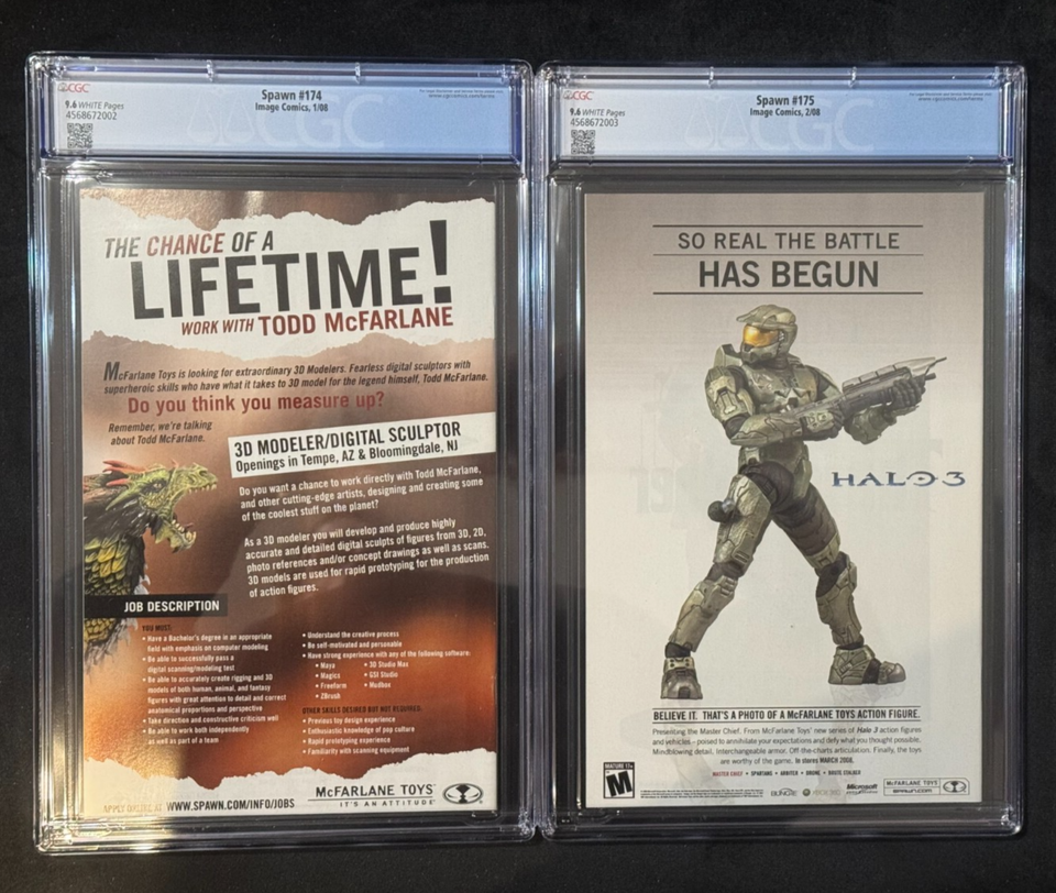 Spawn 174 & 175 CGC 9.6 1st/2nd Appearance of Gunslinger Spawn (w/Spawn ...