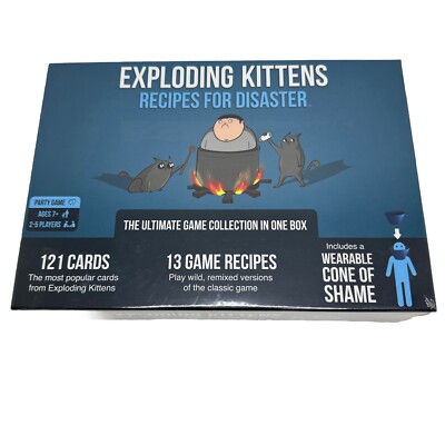 NEW Exploding Kittens: Recipes for Disaster Card Game – 121 Cards, 13 ...