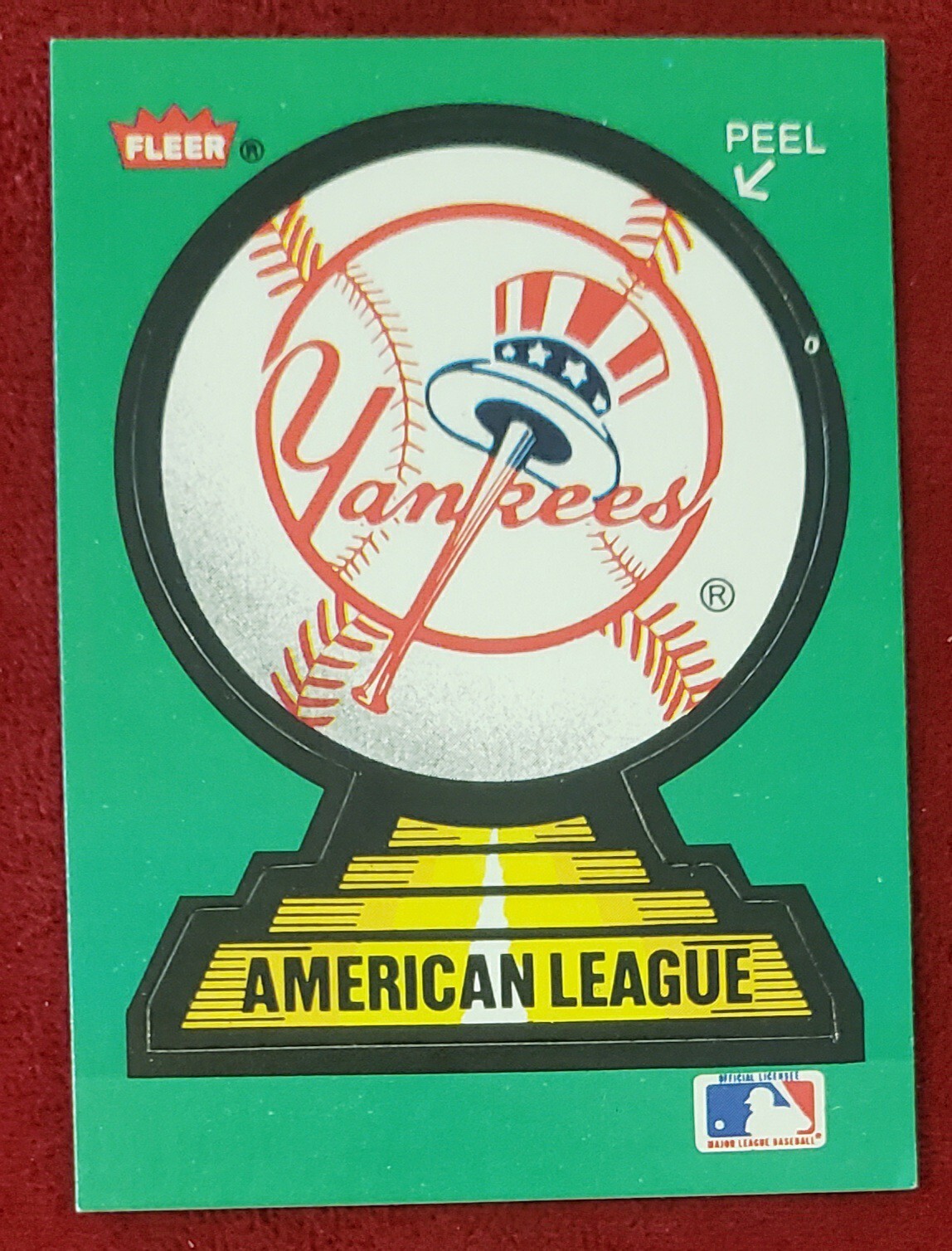 American League -New York Yankee Stadium Fleer 1988 Baseball Sticker ...