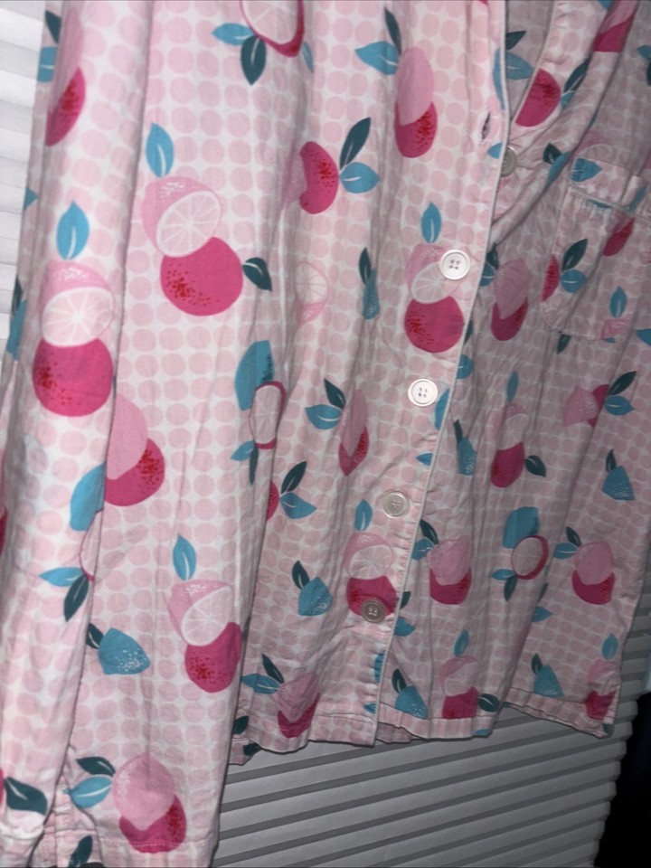 Company Store Pajama Top Pink Lemons Sz XL | eBay