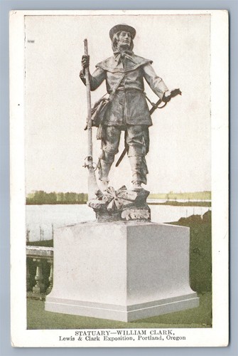 PORTLAND OR LEWIS & CLARK EXPOSITION WILLIAM CLARK STATUARY ANTIQUE ...