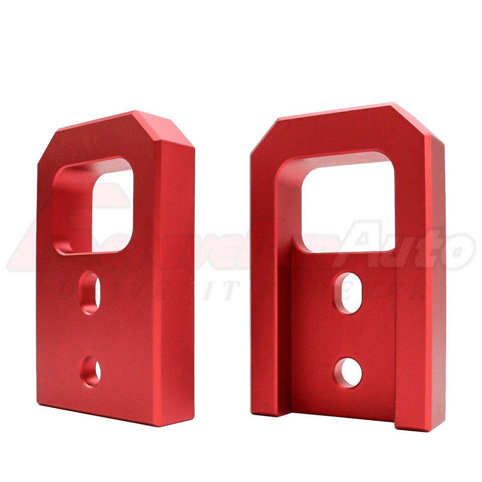 2x Front Tow Hooks for Toyota Tacoma 2024-26/ 4Runner 2025-26 Red Left ...