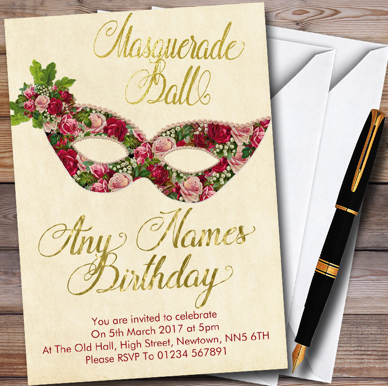 Formal Masquerade Ball Invitations