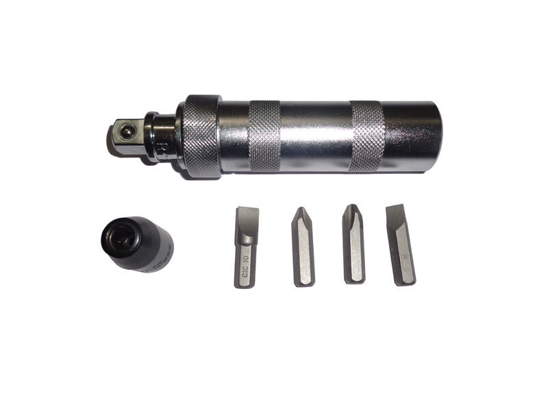 1/2 INCH DRIVE MANUAL HAND IMPACT DRIVER TOOL SET 4 BITS & ADAPTER ...