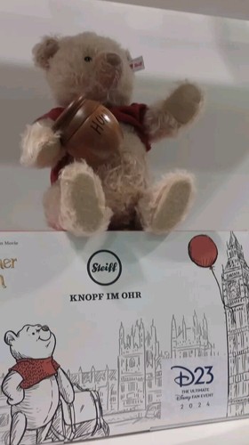 RARE 2024 D23 Disney Winnie The Pooh Christopher Robin Steiff Doll ...
