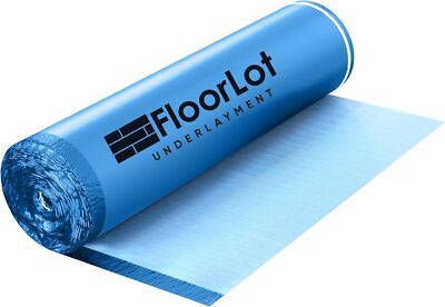 Blue 200 sq ft Extra Thick Foam Underlayment for Laminate Hardwood ...
