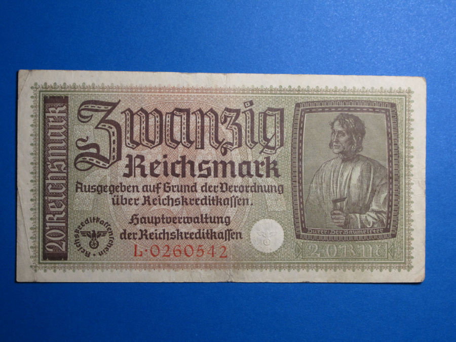 Germany Third Reich 20 Reichsmark Banknote | eBay
